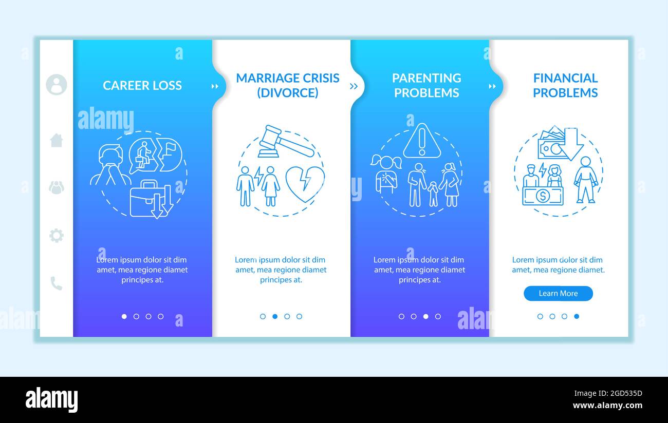 Adult problems onboarding vector template Stock Vector Image & Art - Alamy