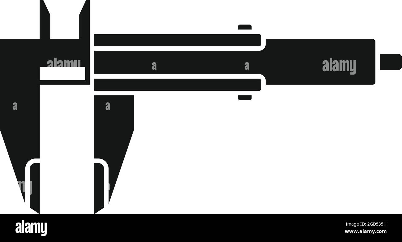 Caliper measure icon simple vector. Calliper height. Micrometer tool ...