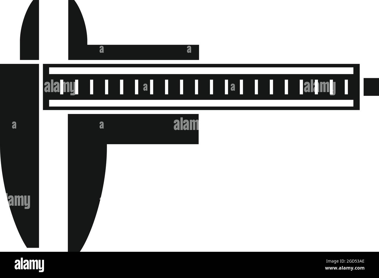 Precision caliper icon simple vector. Calliper vernier. Micrometer ...