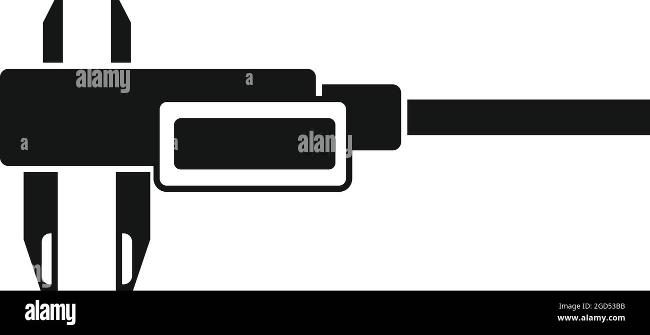 Metal caliper icon simple vector. Precision calliper. Micrometer tool ...
