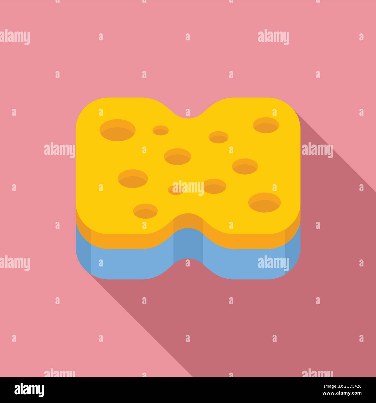 Dish sponge icon flat vector. Clean wash. Scrub cleaner Stock Vector ...