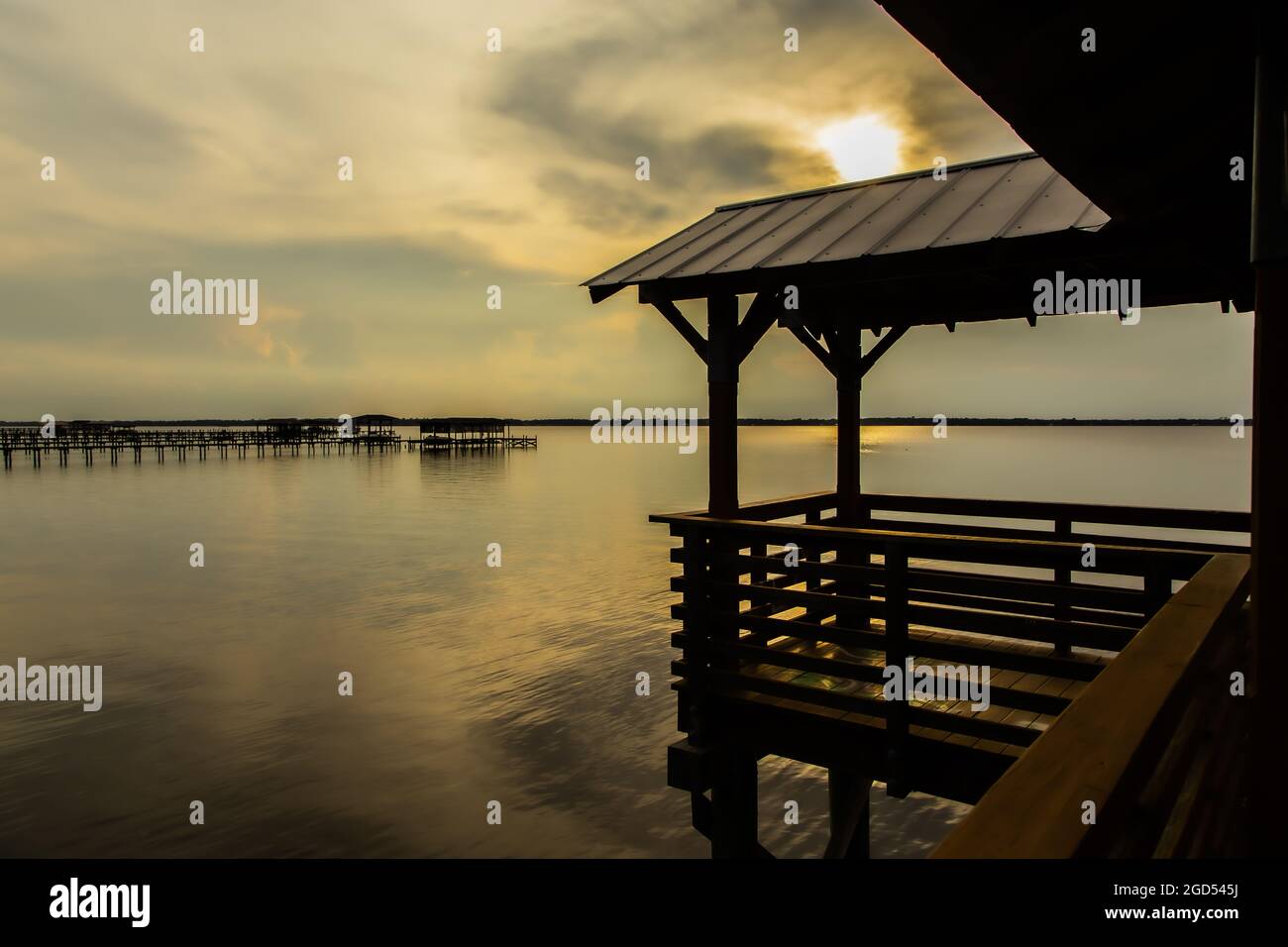The corner of the boardwalk Stock Photo - Alamy