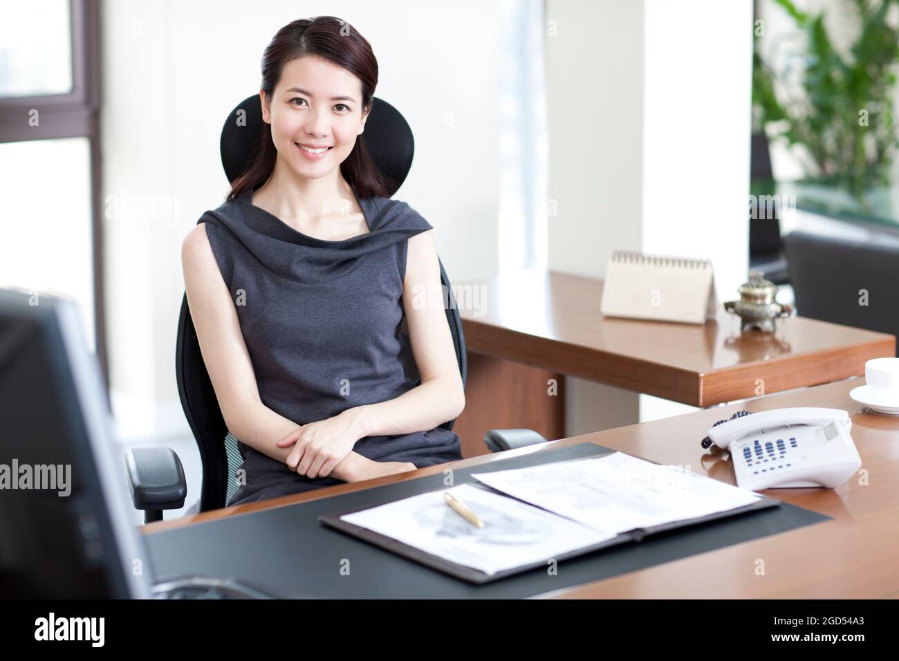Portrait of young office lady Stock Photo - Alamy