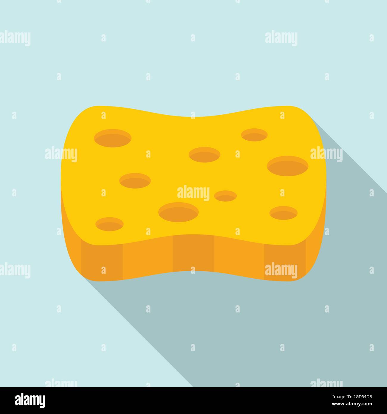 Bathroom sponge icon flat vector. Wash foam. Shower clean Stock Vector ...