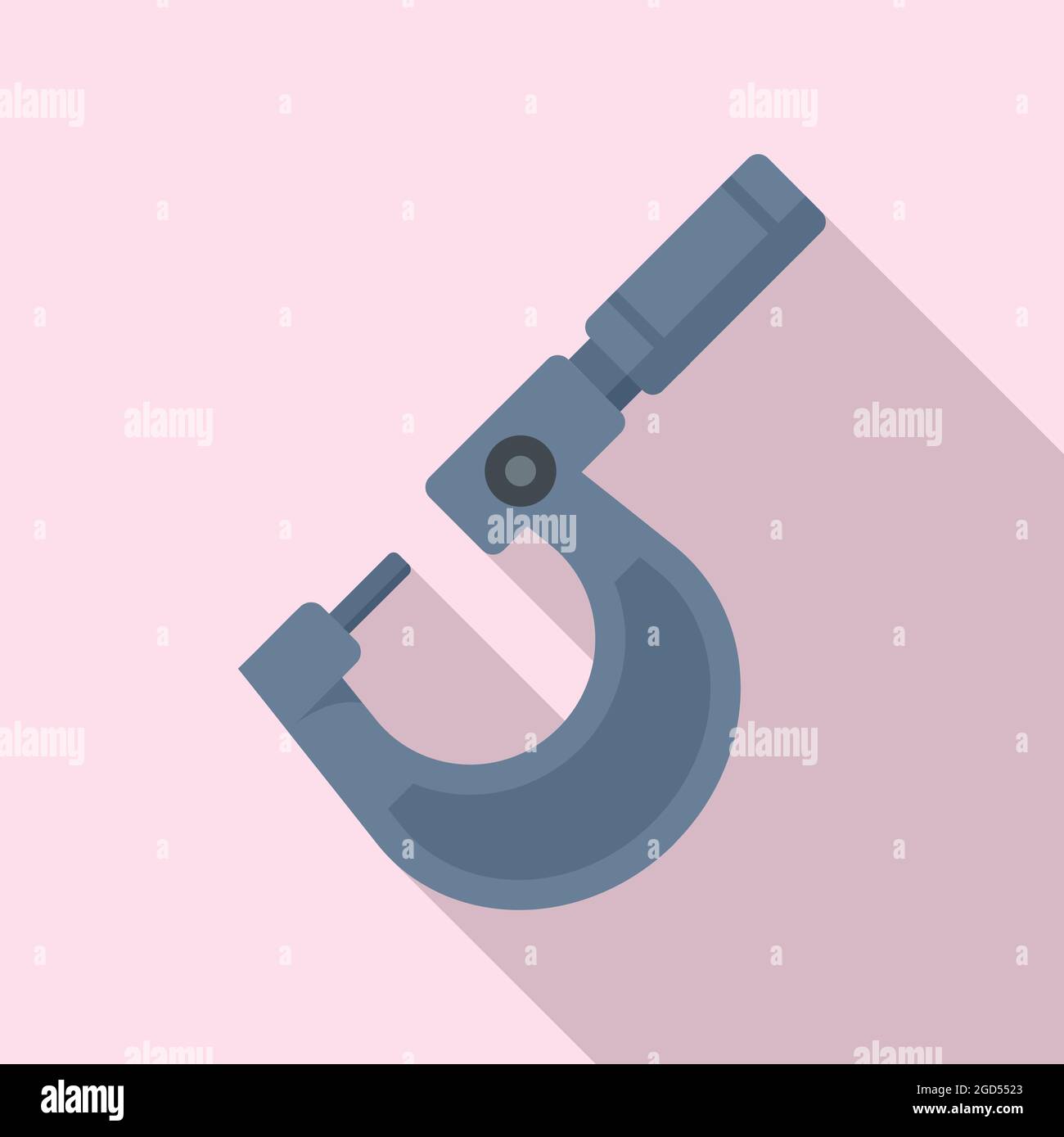 Micrometer icon flat vector. Precision vernier. Caliper dimensions ...