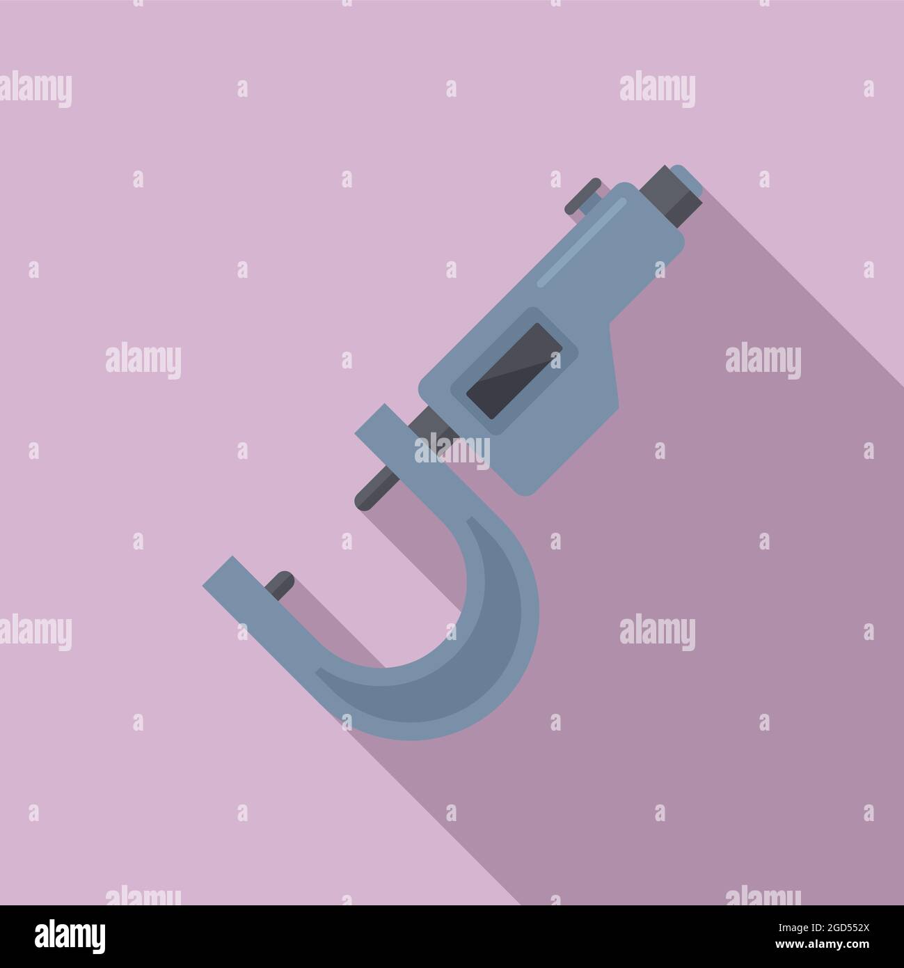 Micrometer dimensions icon flat vector. Precision vernier. Caliper ...