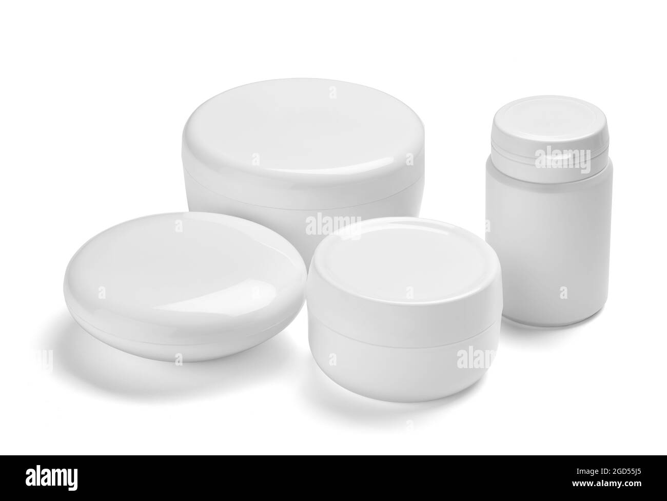 white cream container jar beauty moisturizer tube soap Stock Photo - Alamy