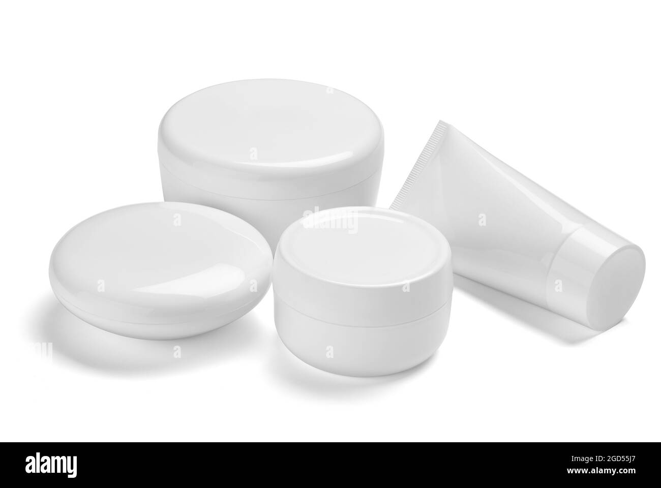 white cream container jar beauty moisturizer tube soap Stock Photo - Alamy