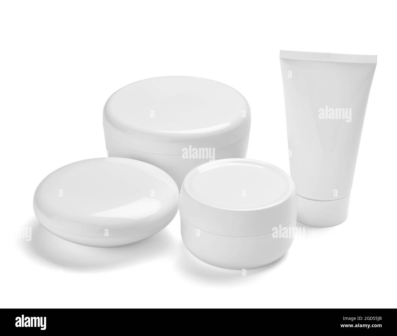 white cream container jar beauty moisturizer tube soap Stock Photo - Alamy