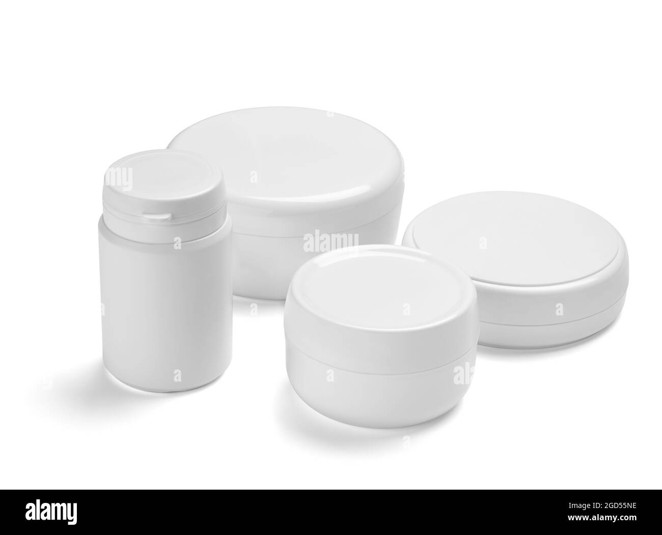 white cream container jar beauty moisturizer tube soap Stock Photo - Alamy
