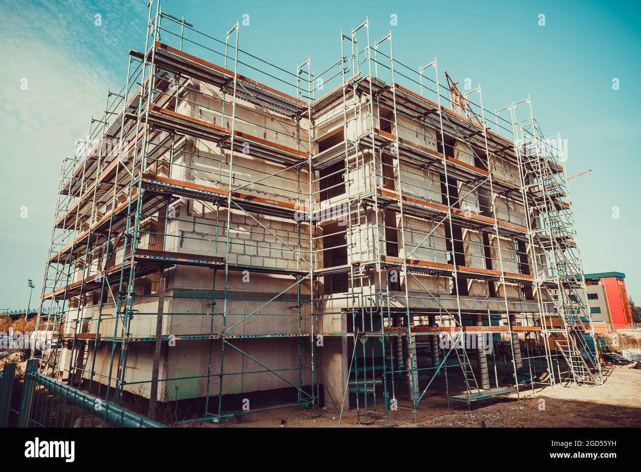complex of apartment buildings under construction Stock Photo - Alamy
