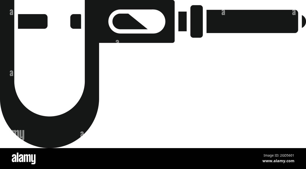 Micrometer instrument icon simple vector. Precision vernier. Technical ...