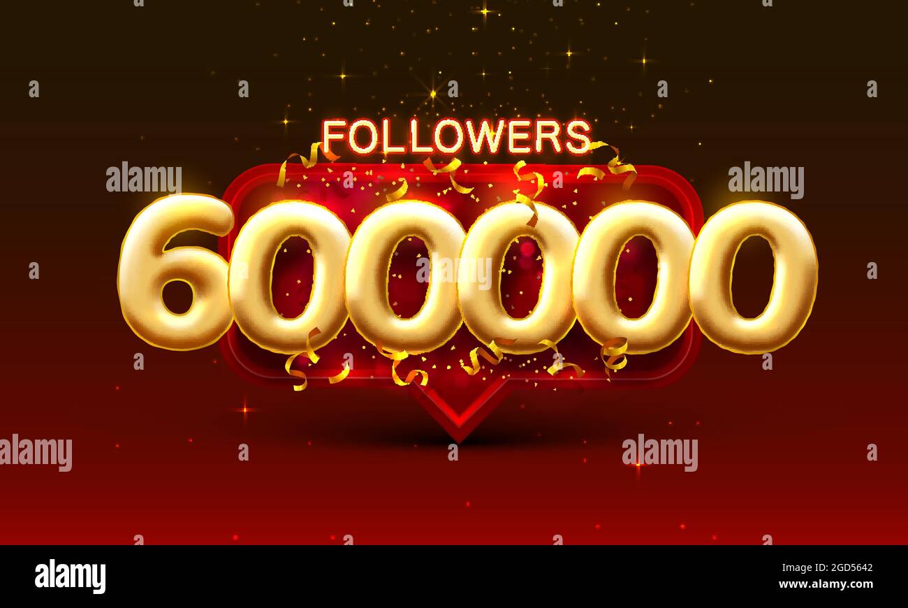 Thank you followers peoples, 600k online social group, happy banner ...