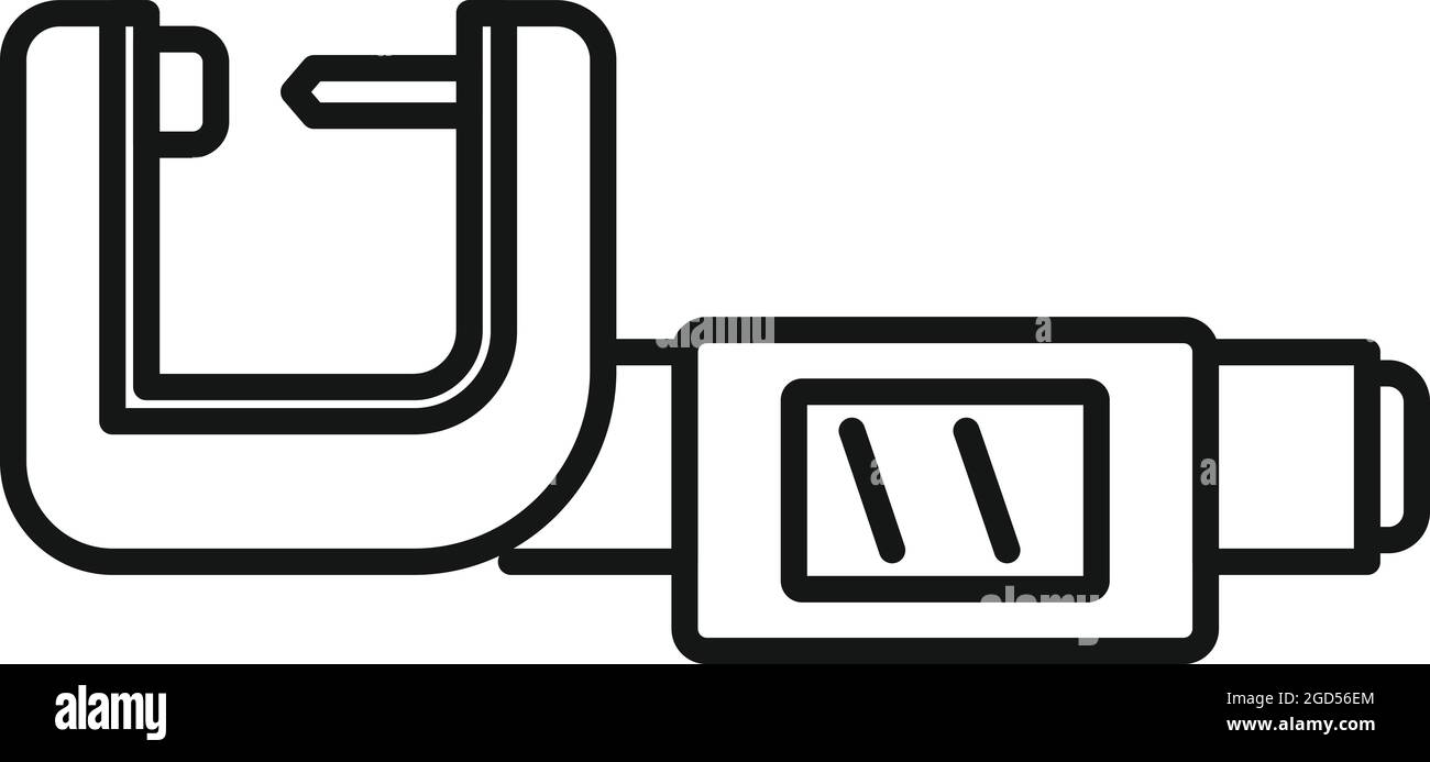 Digital micrometer icon outline vector. Vernier caliper. Technical ...