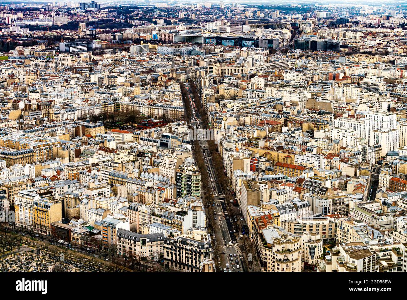Aerial panoramic view of Paris city center Stock Photo - Alamy