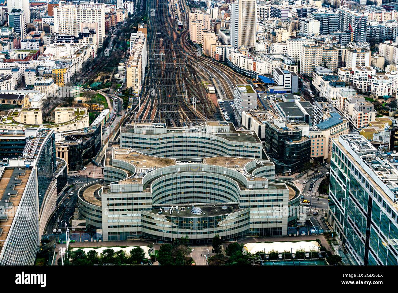 Aerial panoramic view of Paris city center Stock Photo - Alamy