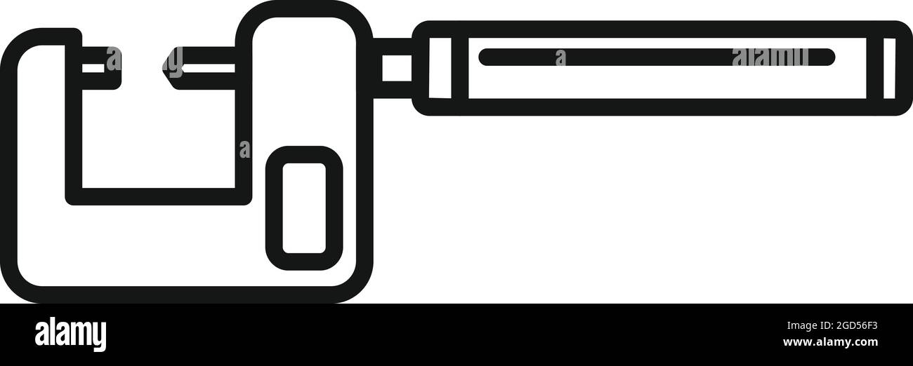 Micrometer calliper icon outline vector. Precision caliper. Technical ...