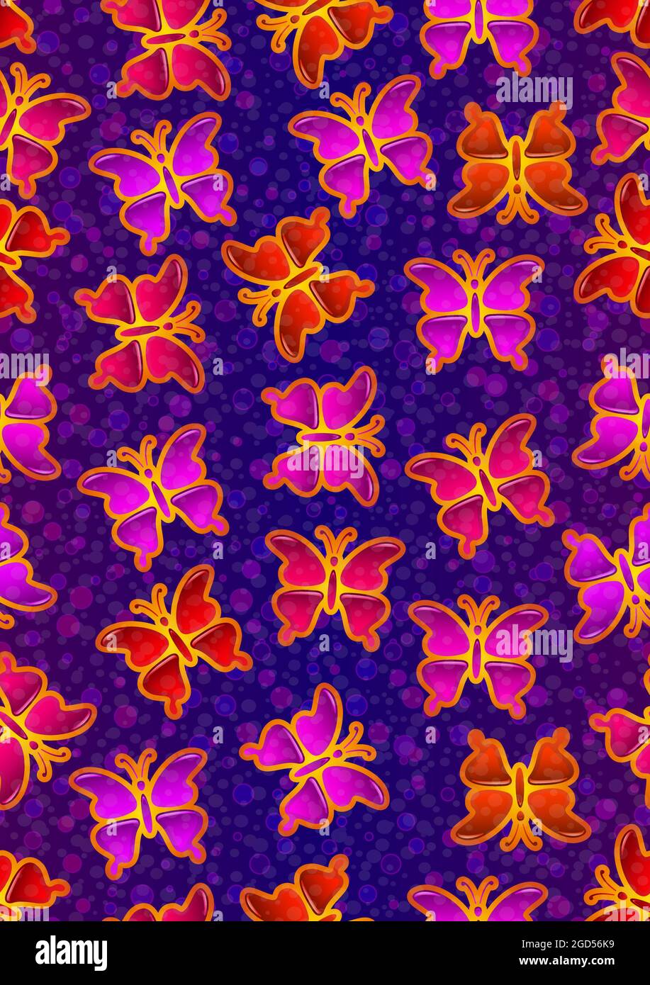 Seamless Pattern, Butterflies Stock Vector Image & Art - Alamy