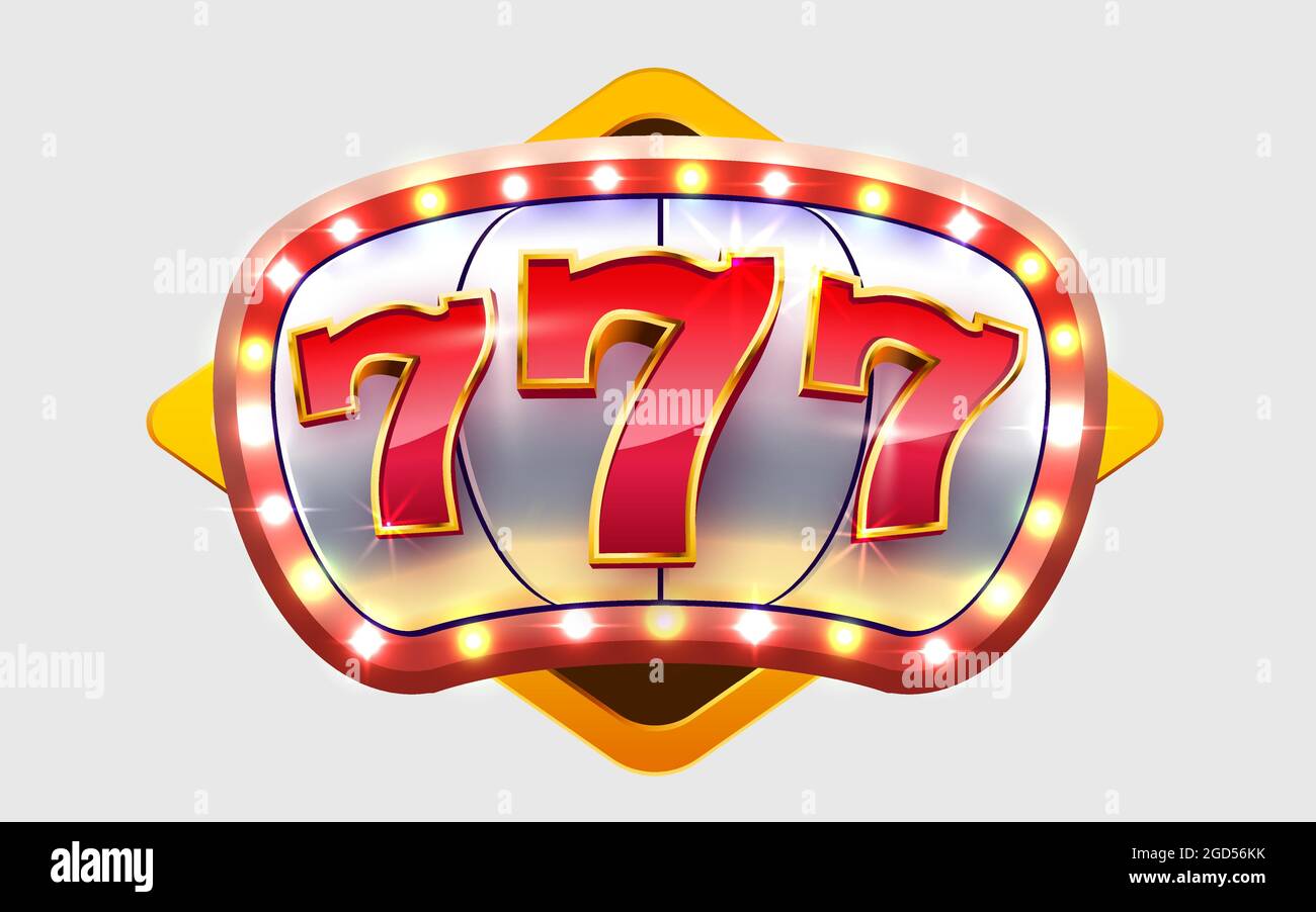 Slot machine coins wins the jackpot. 777 Big win casino concept. Vector ...