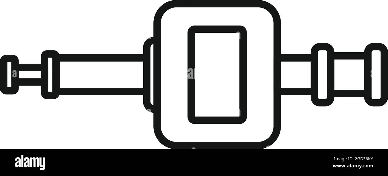 Modern micrometer icon outline vector. Caliper scale. Micrometer ...