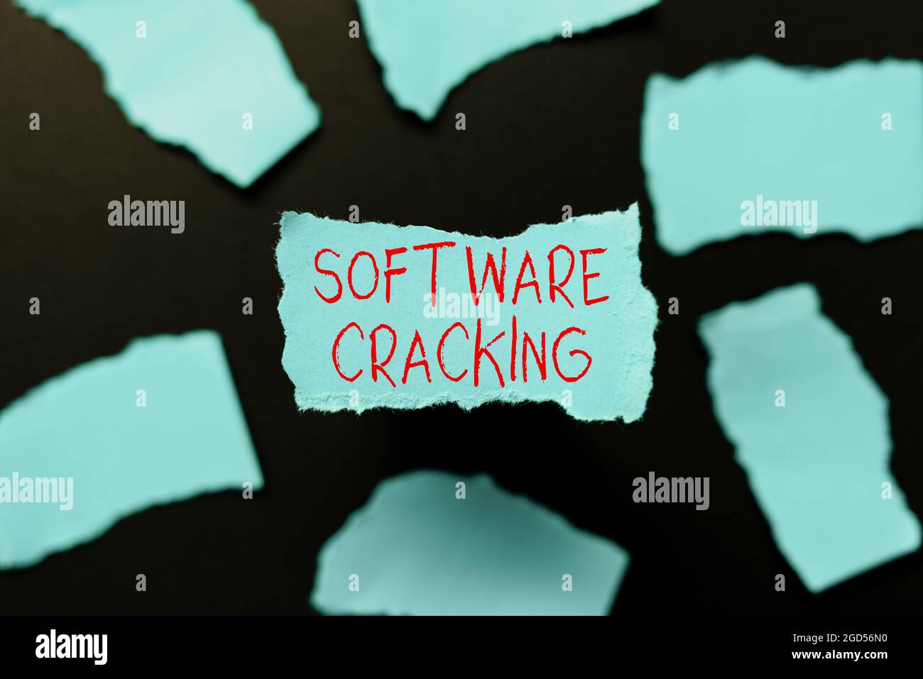 Handwriting text Software Cracking. Business showcase modification of ...