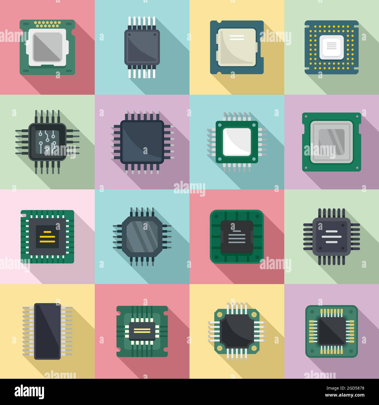 Intel chip microprocessor Stock Vector Images - Alamy