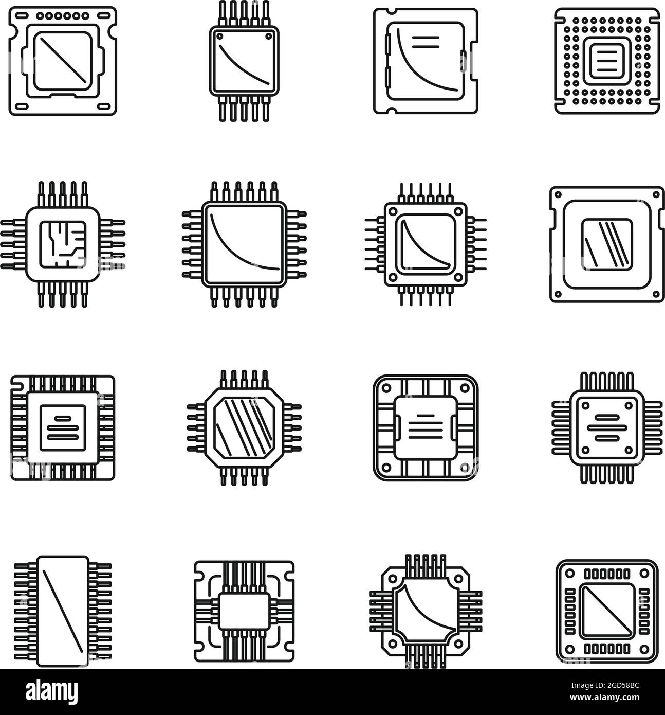 Intel chip microprocessor Stock Vector Images - Alamy
