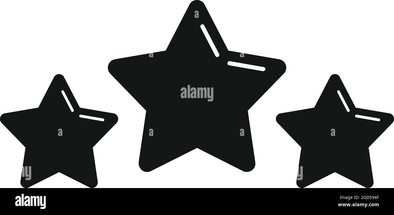 Quality stars icon simple vector. Satisfaction shape. Gold success ...