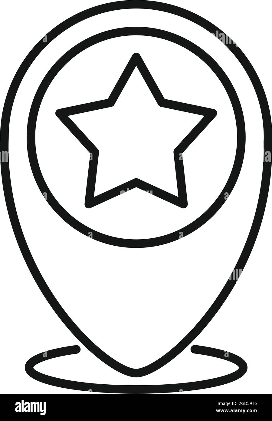 Best location icon outline vector. Current map. Premium position Stock ...