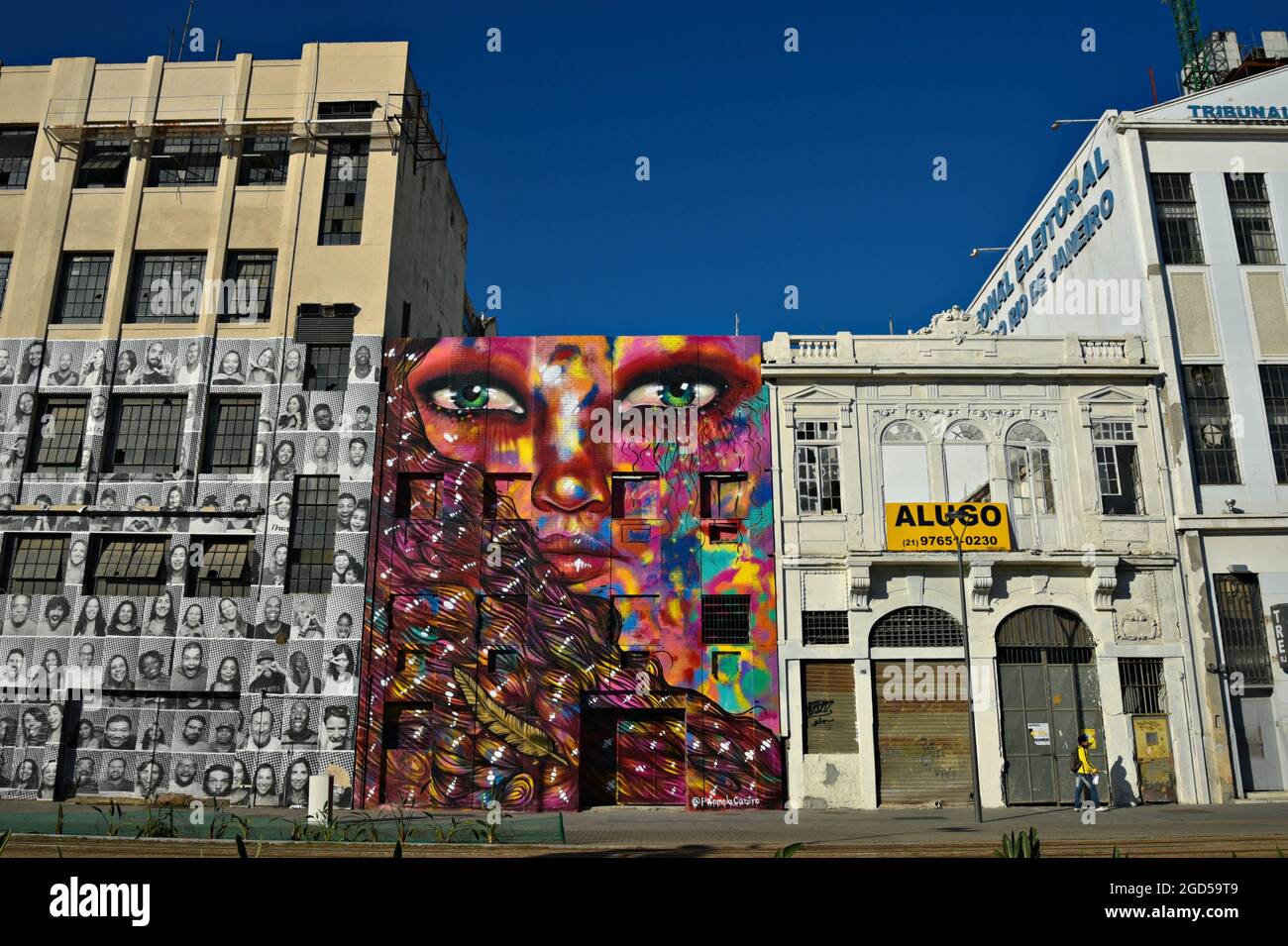 Scenic facade view of a building with a mural artwork at Boulevard ...