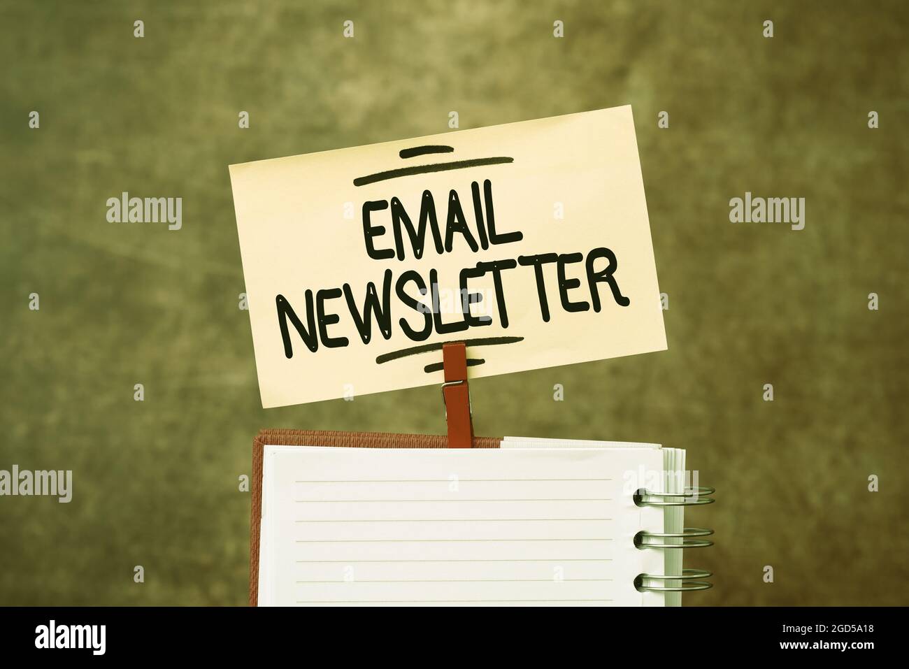 Sign displaying Email Newsletter. Concept meaning email sent out to ...