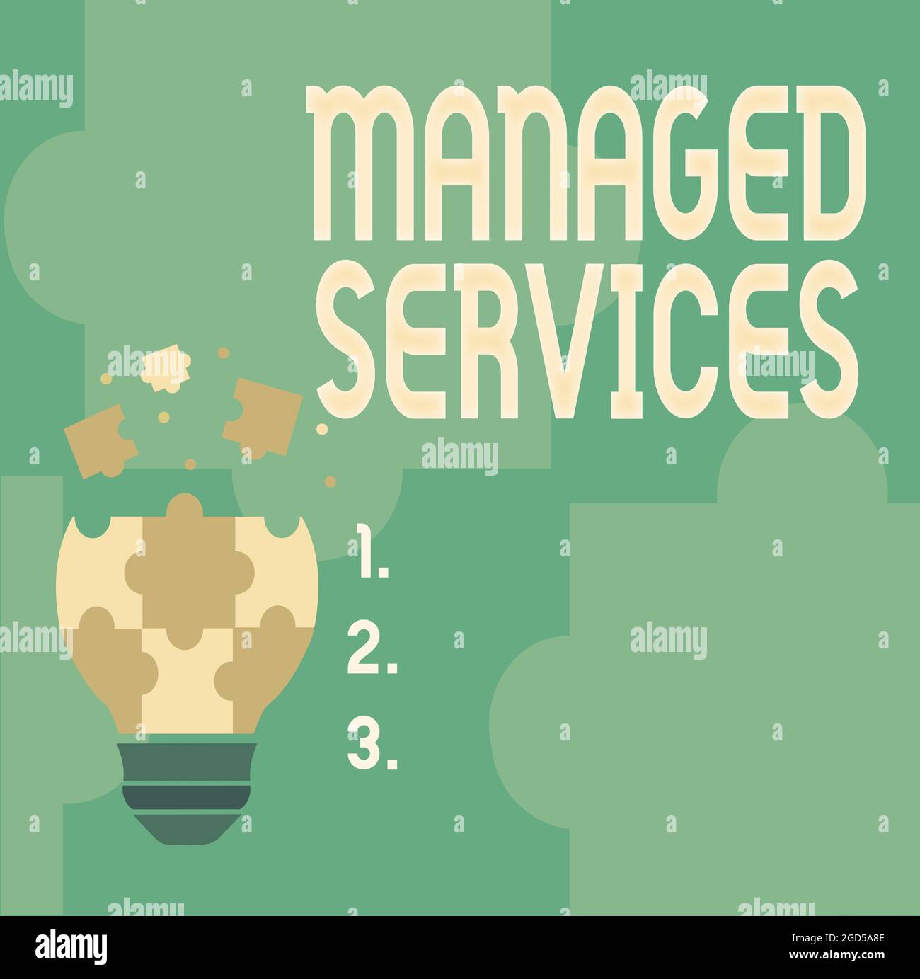 Sign displaying Managed Services. Business showcase company that ...