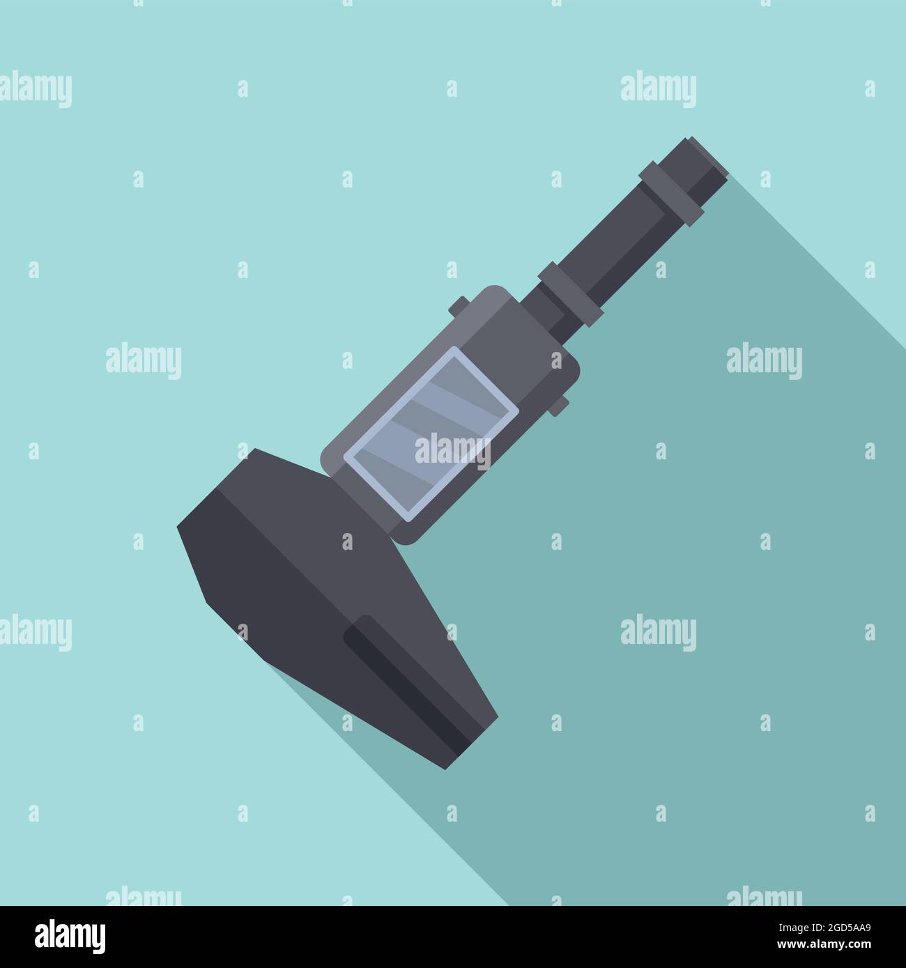 Screen caliper icon flat vector. Micrometer tool. Calliper instrument ...