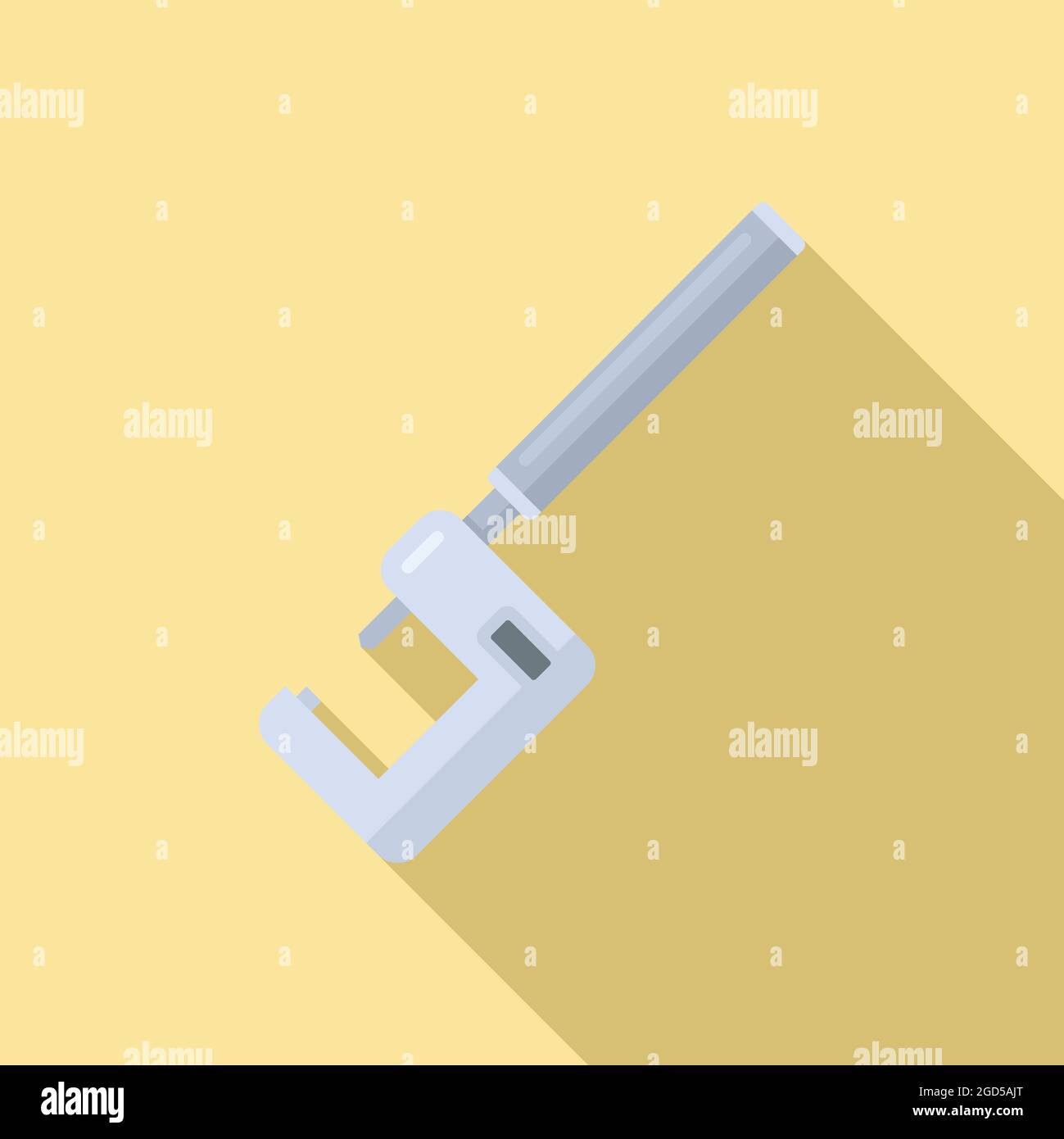 Micrometer calliper icon flat vector. Precision caliper. Technical ...