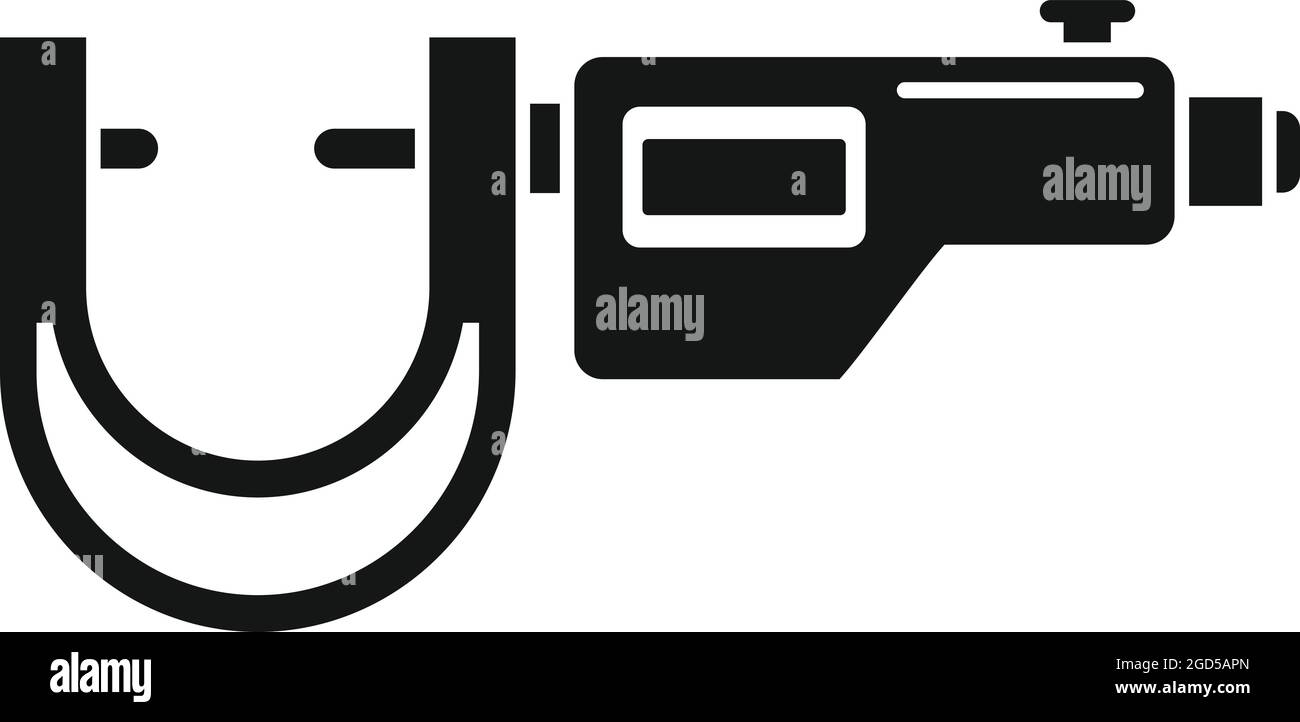 Micrometer dimensions icon simple vector. Precision vernier. Caliper ...