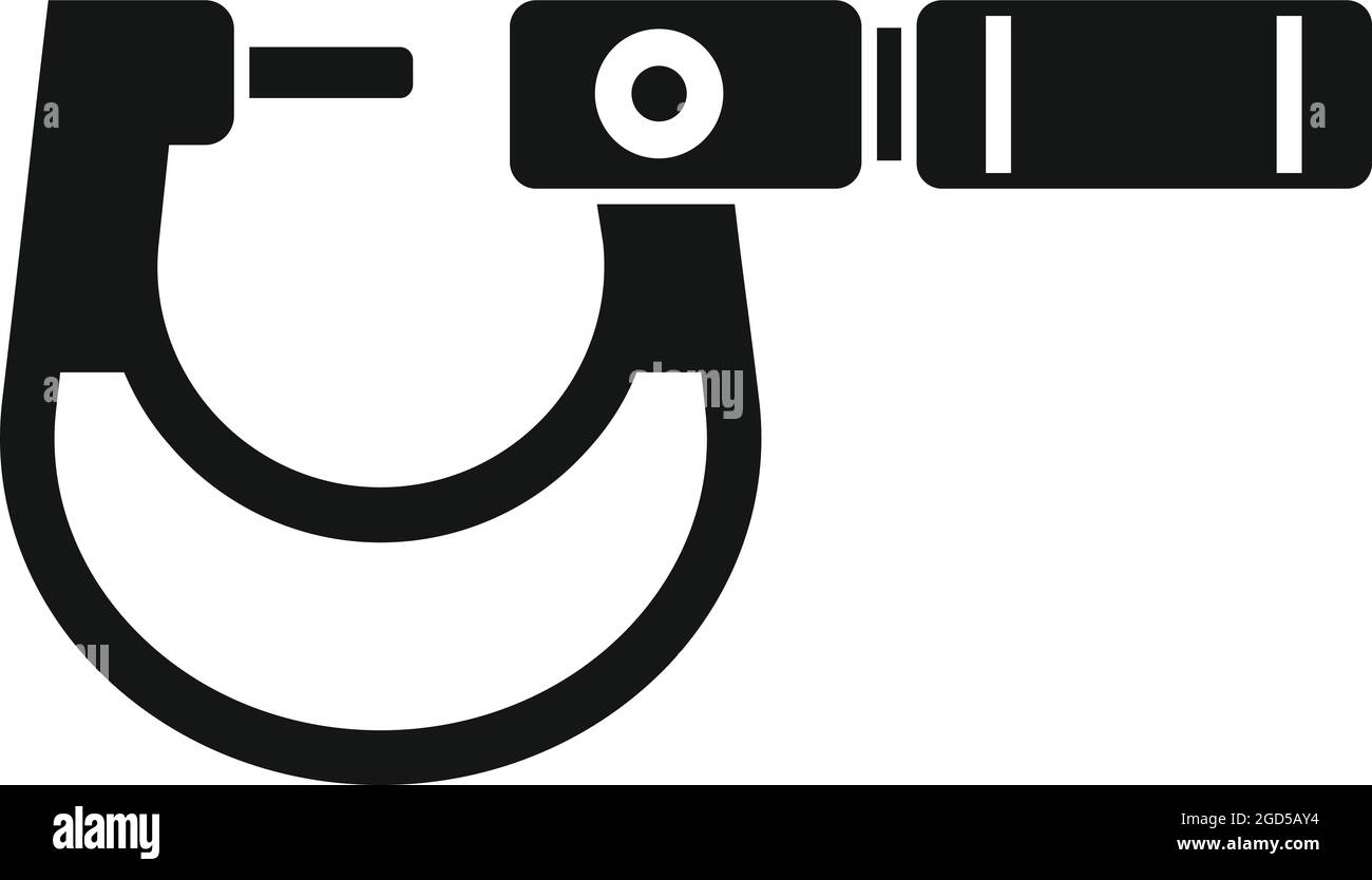 Micrometer icon simple vector. Precision vernier. Caliper dimensions ...