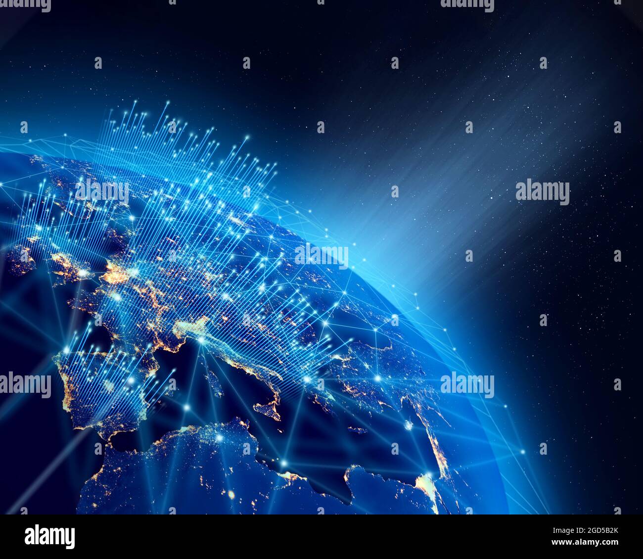 Earth city lights map hi-res stock photography and images - Alamy