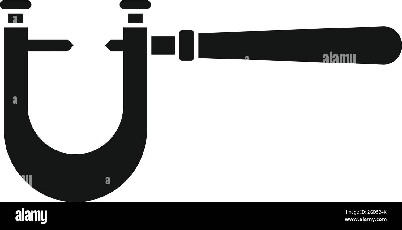 Engineer micrometer icon simple vector. Vernier caliper. Precision ...