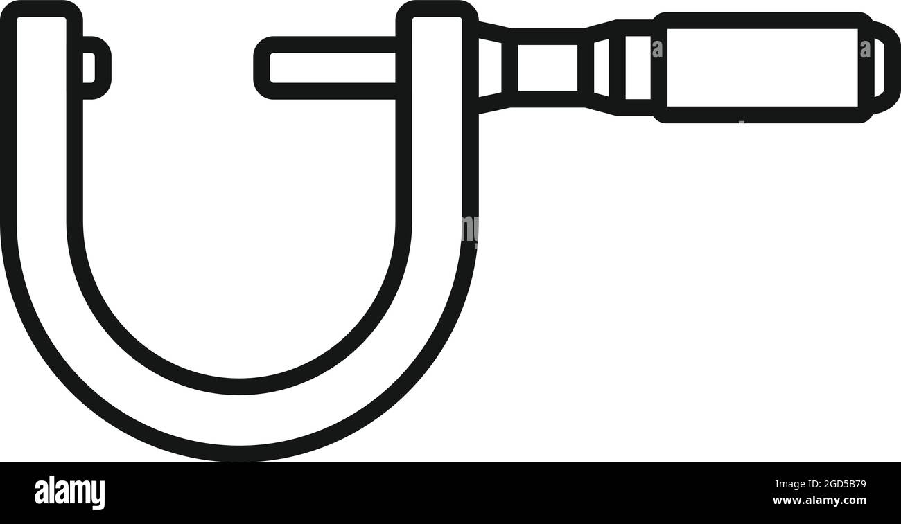 Engineer micrometer icon outline Stock Vector Images - Alamy