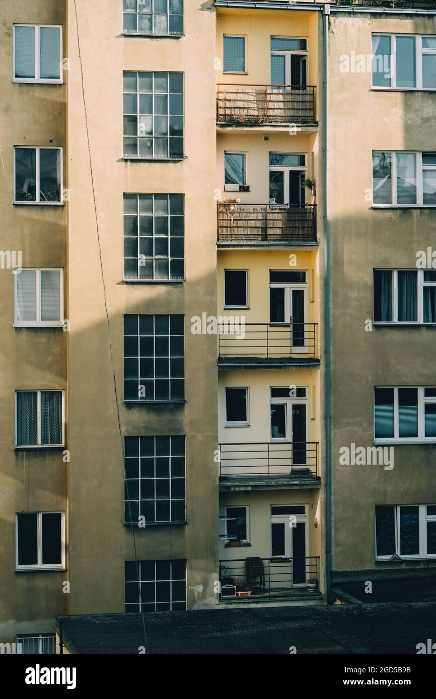 Vertical shot of a residential building in Paris, France Stock Photo ...