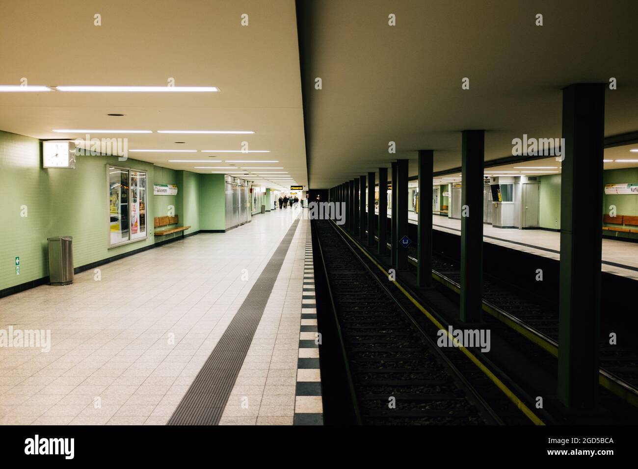 Inside of an empty station Stock Photo - Alamy