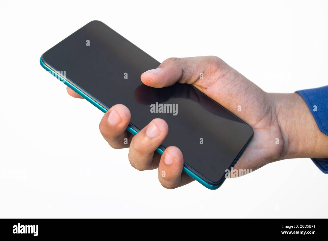 Hand holding of a mobile phone Stock Photo - Alamy