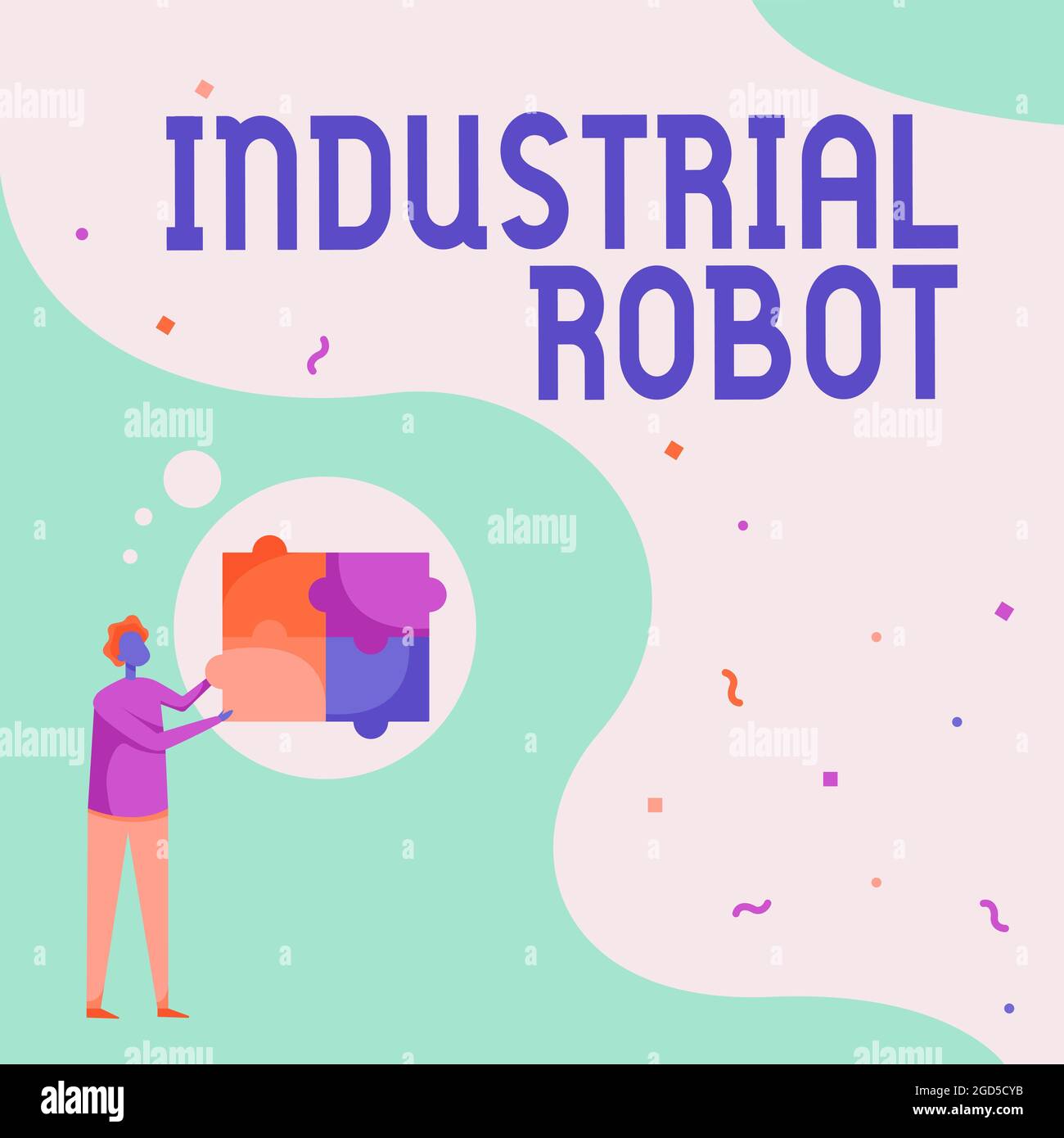 Writing displaying text Industrial Robot, Word for robotic mechanism ...