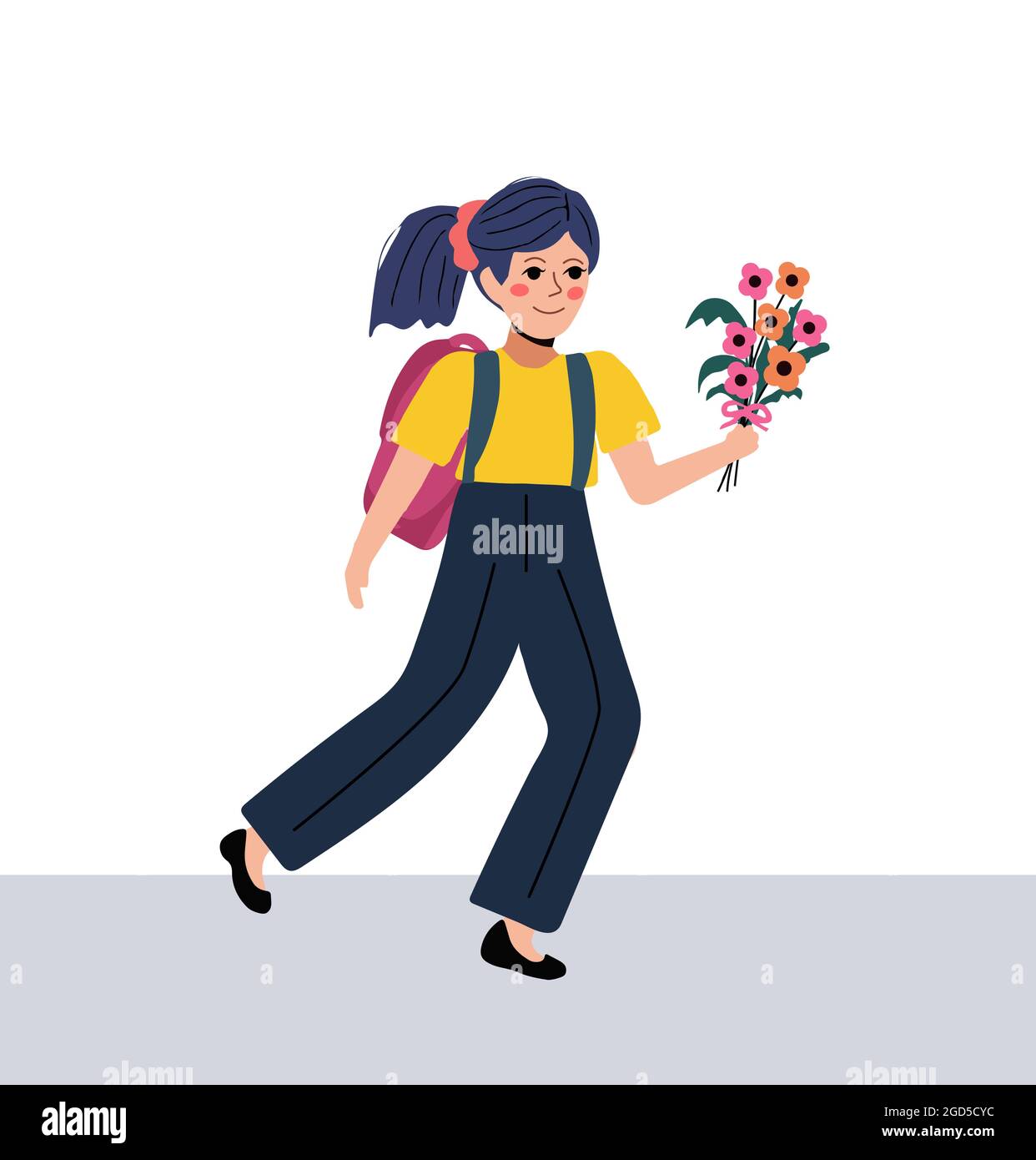 Female first grader Stock Vector Images - Alamy