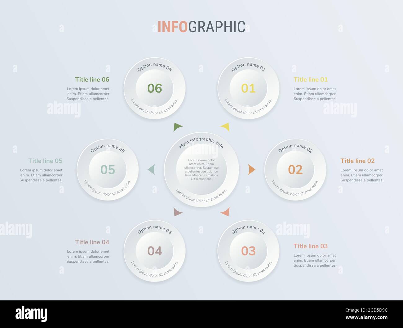 Vintage vector infographics timeline design template with circle ...