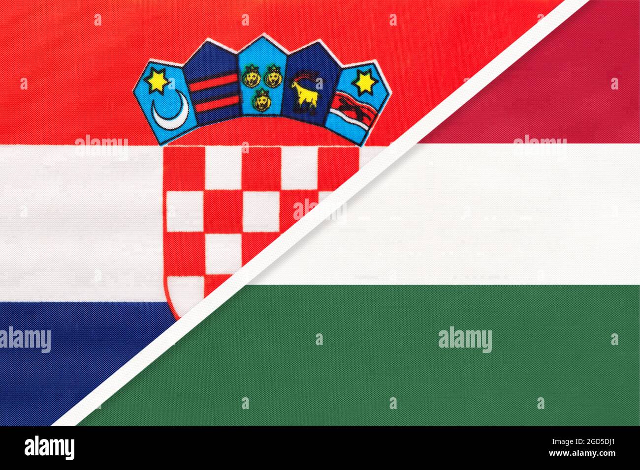 Croatia and Hungary, symbol of country. Croatian vs Hungarian national ...