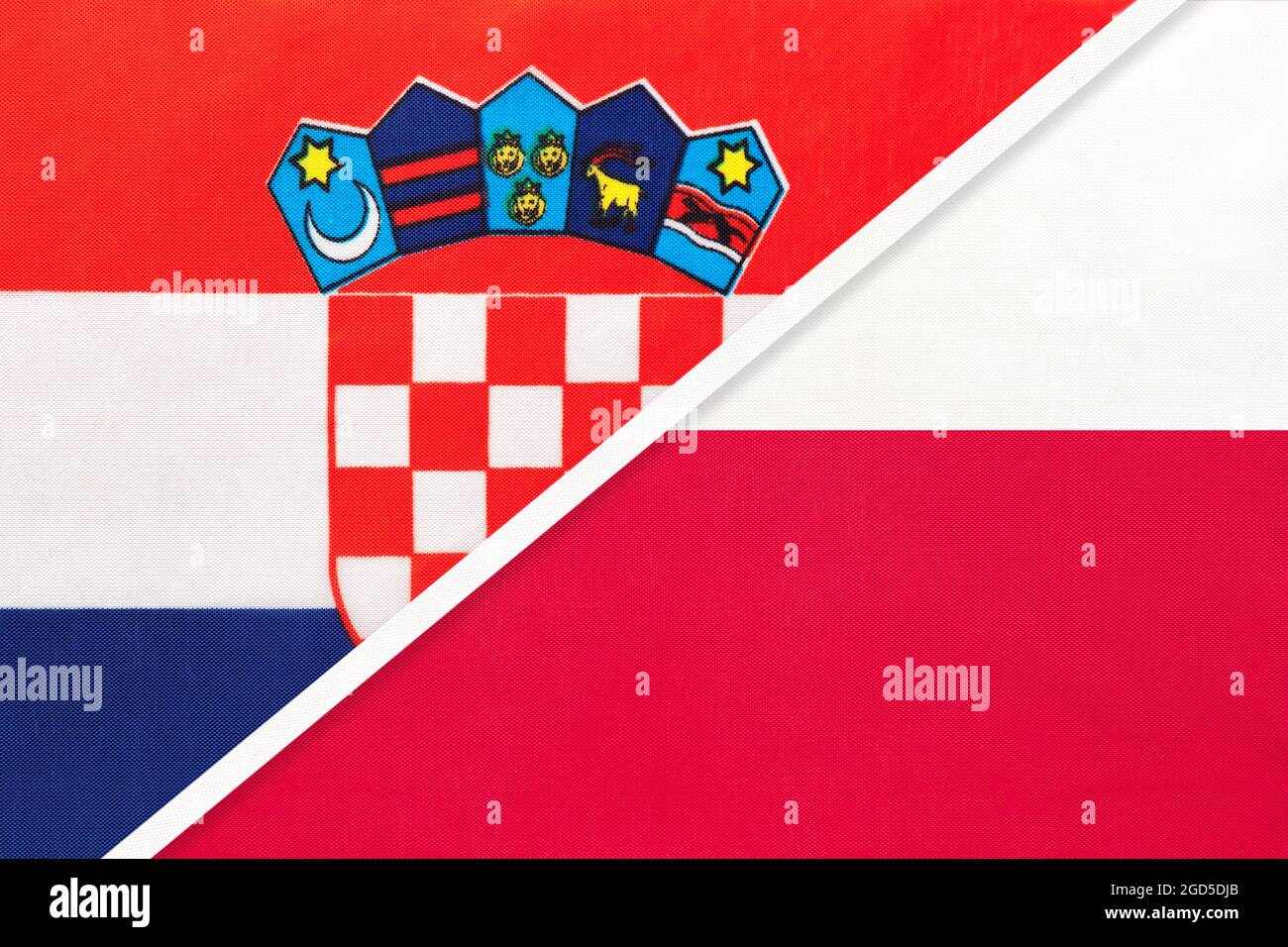 Croatia and Poland, symbol of country. Croatian vs Polish national ...