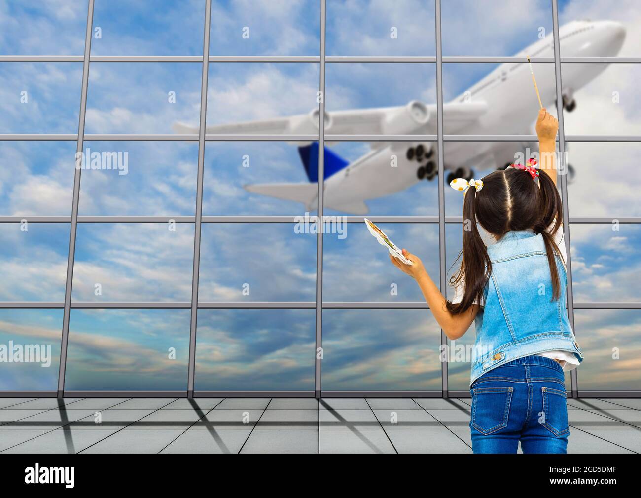 Airport child drawing hi-res stock photography and images - Alamy