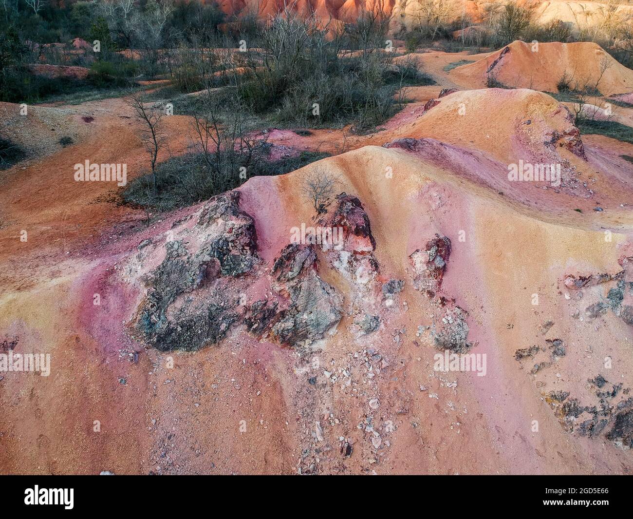 Bauxite mine, raw weathered bauxite sedimentary rock on surface Stock ...