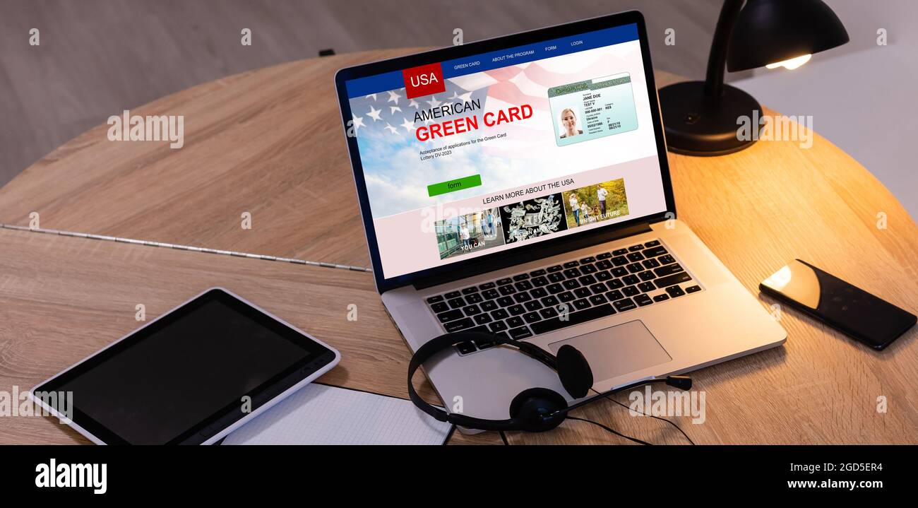 Resident Card Identification Data Information Immigration Concept Stock ...